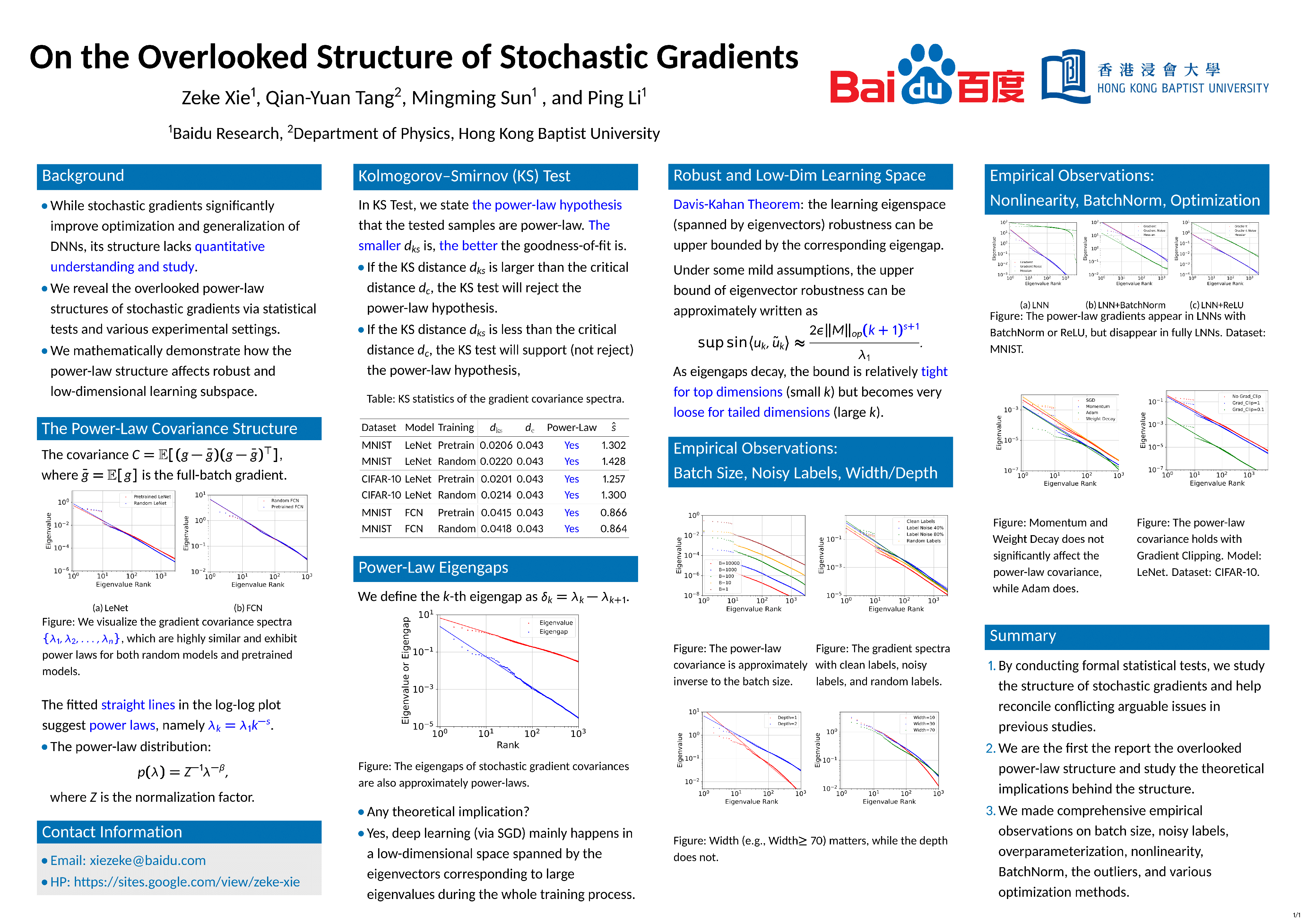 NeurIPS Poster On the Overlooked Structure of Stochastic Gradients